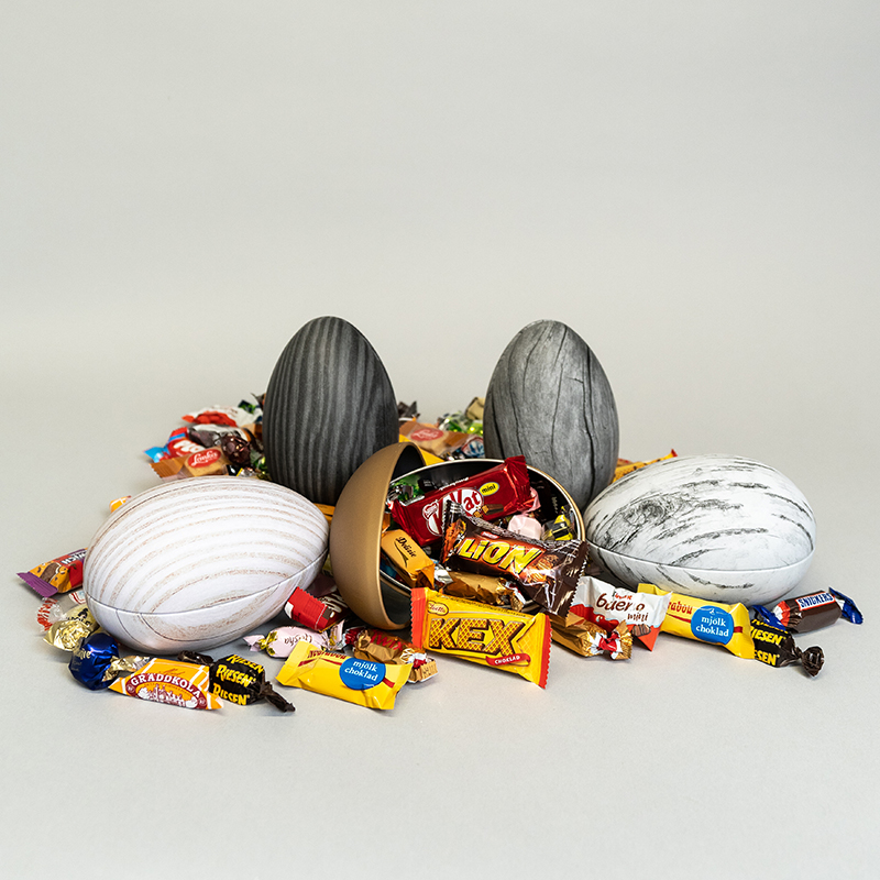 Danska designägg i metall - 15cm · Tokige Ture